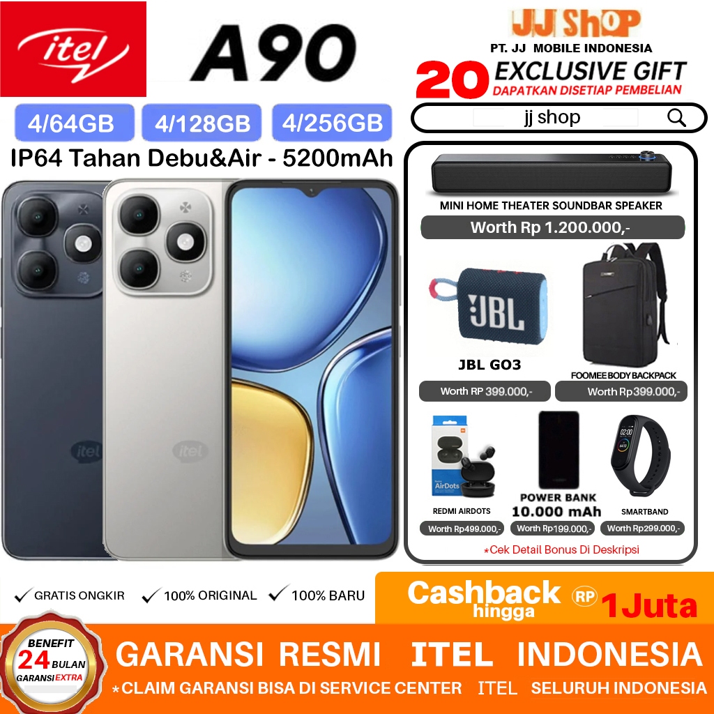 Jual iTel A90 4/256 4/128 4/64 RAM 4GB ROM 256GB 128GB 64GB GARANSI RESMI | Shopee Indonesia