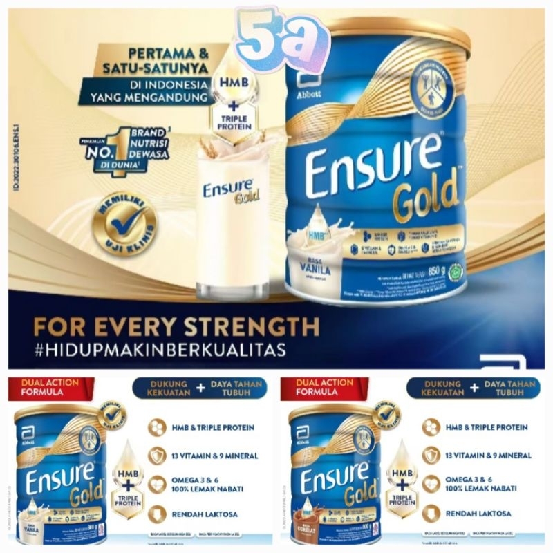 Jual Ensure Gold HMB Vanila Coklat 800 gr - Nutrisi Dewasa Susu Ensure | Shopee Indonesia