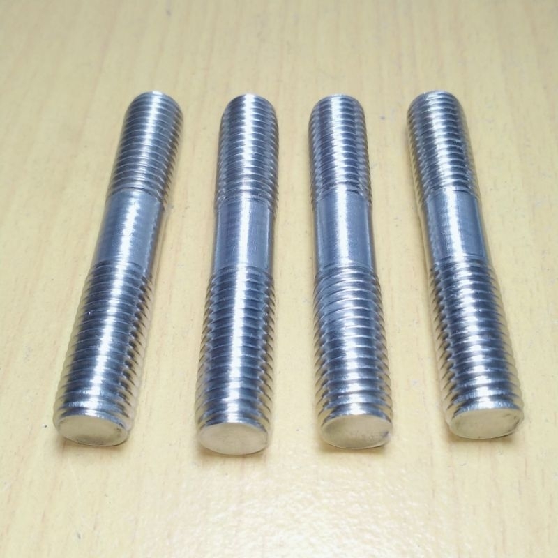 Jual baut tanam m12x 70mm pitch 1,75 .material stainless sus 304 stud bolt m12 | Shopee Indonesia
