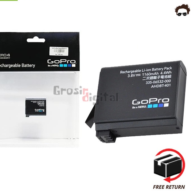 Jual Smallrig Kamera - Battery/Batre/Baterai Gopro Hero 4 Ahdbt-401 ...