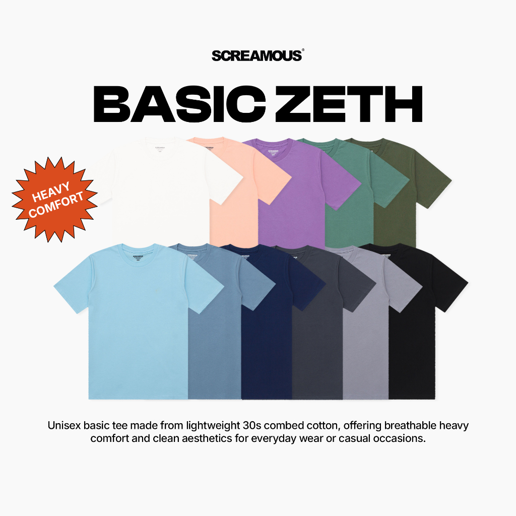 Jual Screamous Kaos T-Shirt BASIC ZETH | Shopee Indonesia