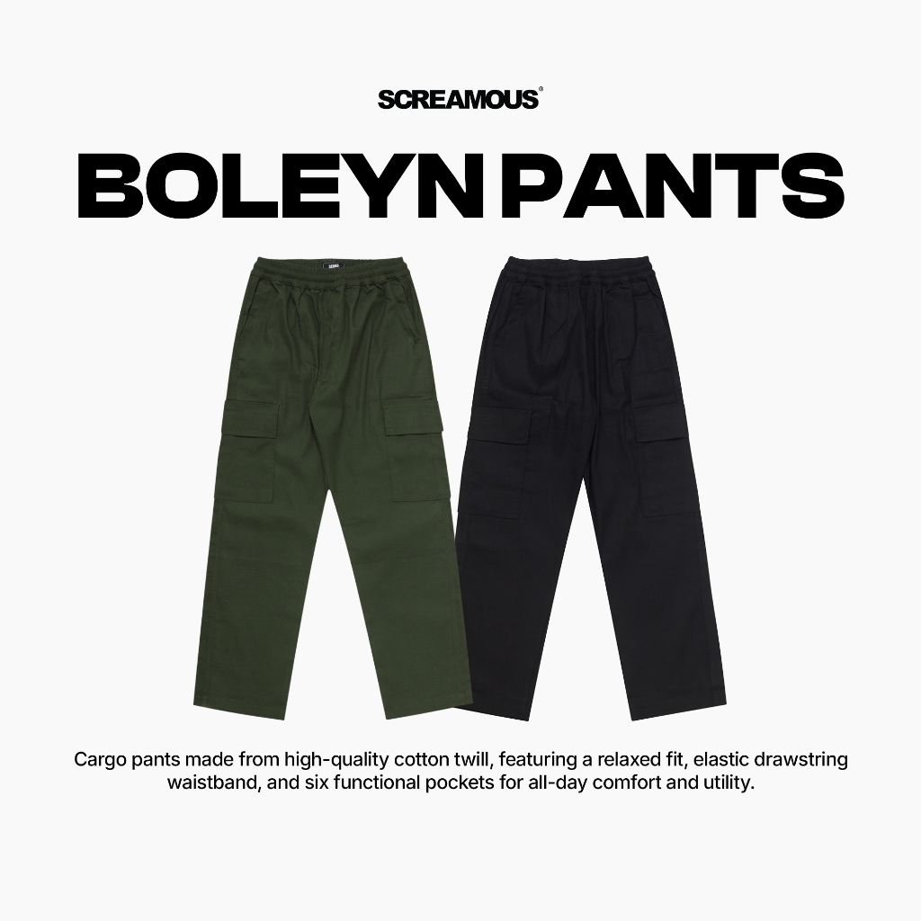 Jual Screamous Long Cargo Pants Relaxed Fit BOLEYN | Shopee Indonesia