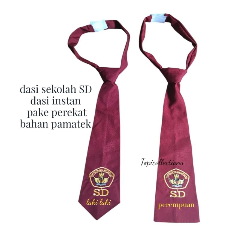Jual dasi sekolah SD free nama dasi instant dasi sd perekat dasi ...
