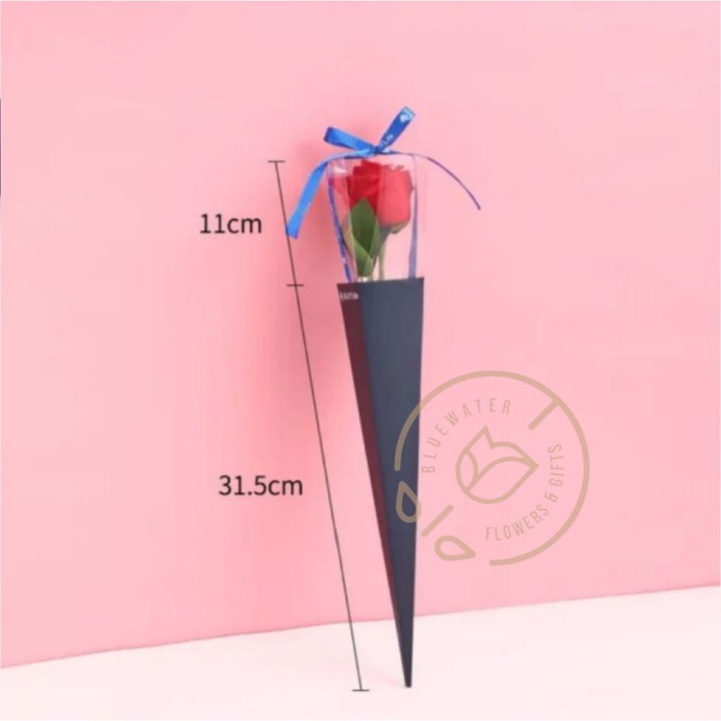 Jual 1 PCS Single Rose Box Plastik Buket Bunga Mawar Satuan Flower ...