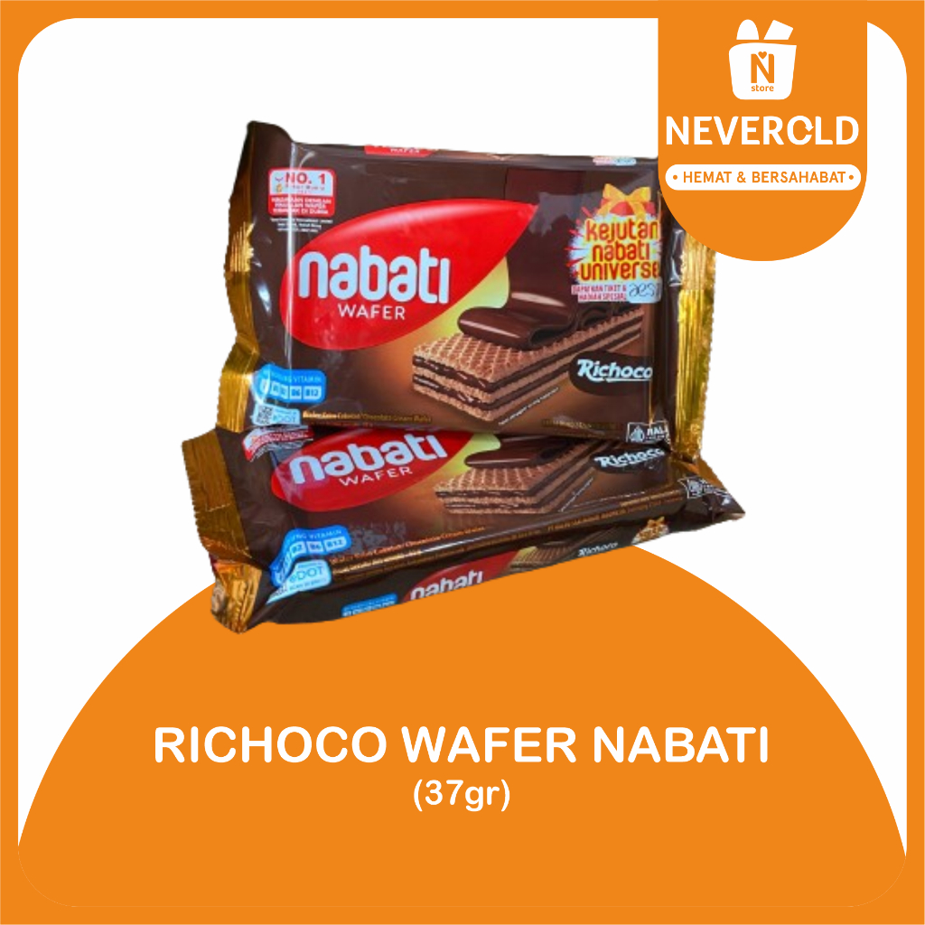 Jual RICHOCO WAFER NABATI COKELAT @37gr | Shopee Indonesia