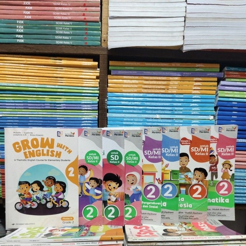 Jual Buku paket kelas 2 SD kurikulum merdeka Erlangga | Shopee Indonesia