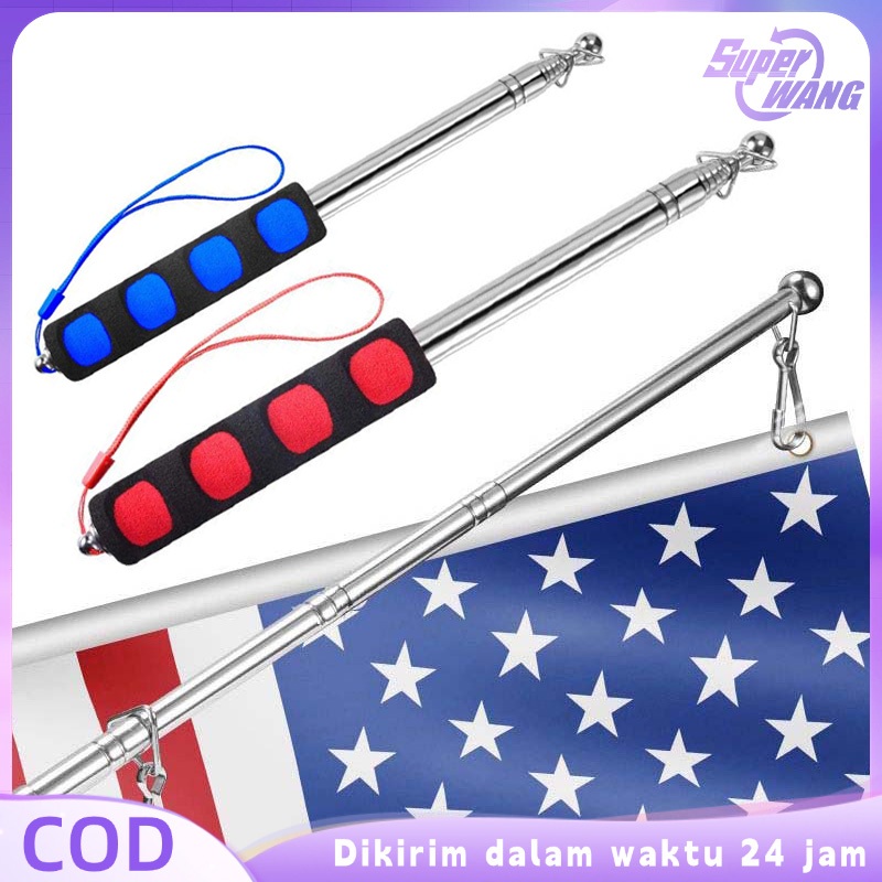 Jual 2meter Tiang Bendera Teleskopik Tongkat Bendera Portable Tiang ...