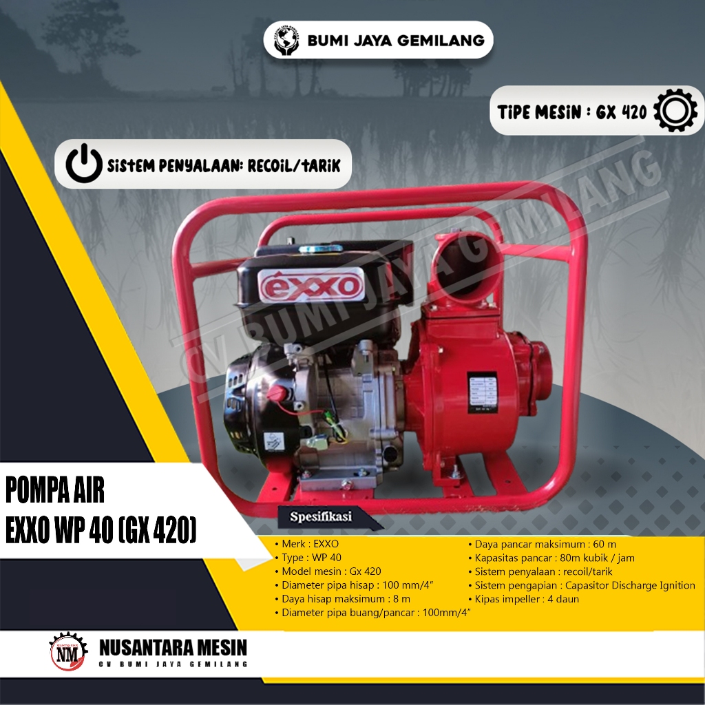 Jual POMPA AIR EXXO WP 40 (GX 420) | Shopee Indonesia
