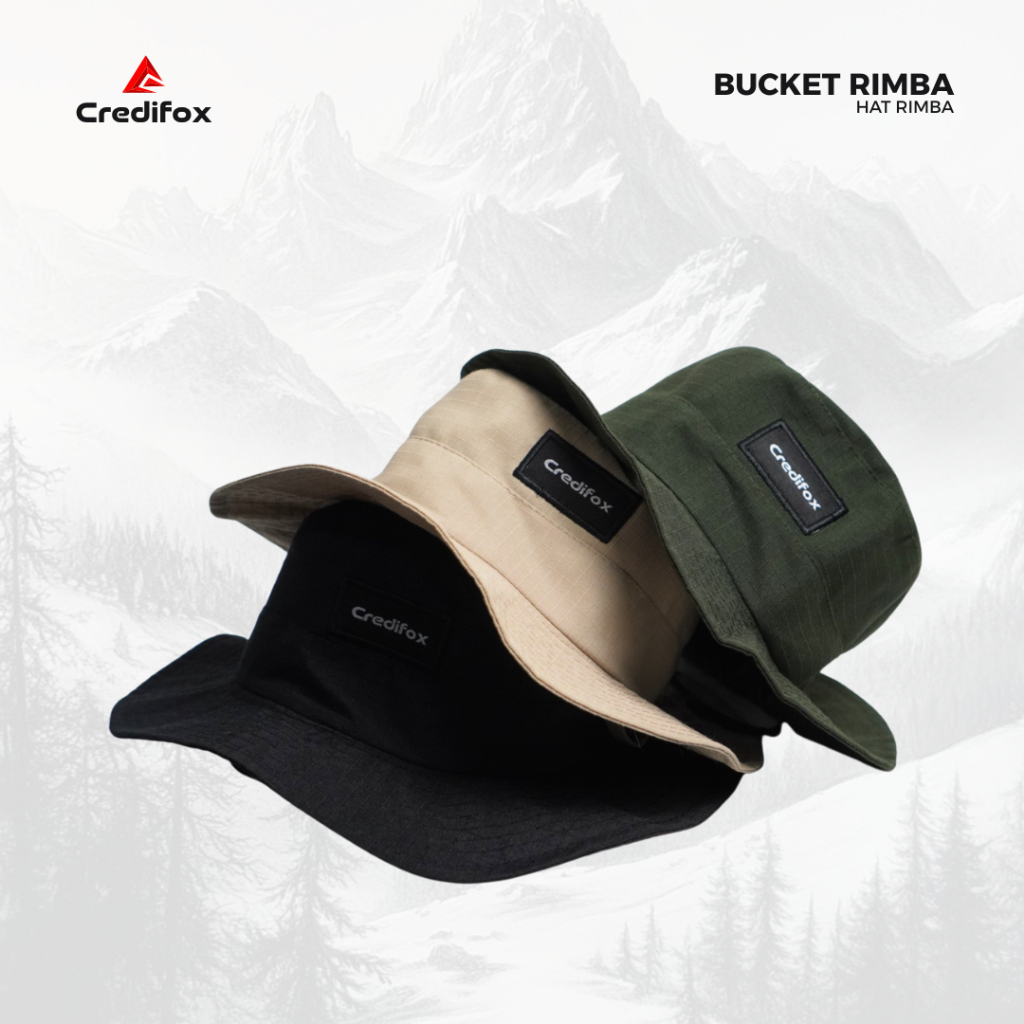 Jual CREDIFOX Topi Rimba Pria Wanita Bucket Hat - Topi Pendaki - Topi ...