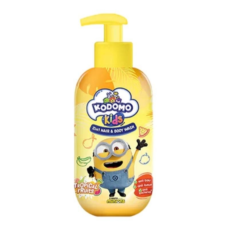 Jual Kodomo Kids 2 in 1 Sabun Sampo Mandi Anak Tropical Fruits 300 ml Pump | Shopee Indonesia