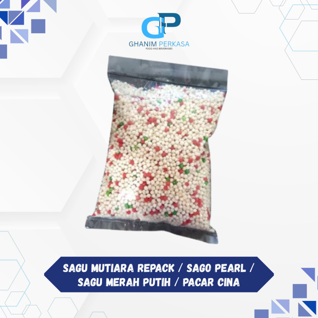Jual Sagu Mutiara Repack / sago pearl / sagu merah putih / pacar cina ...