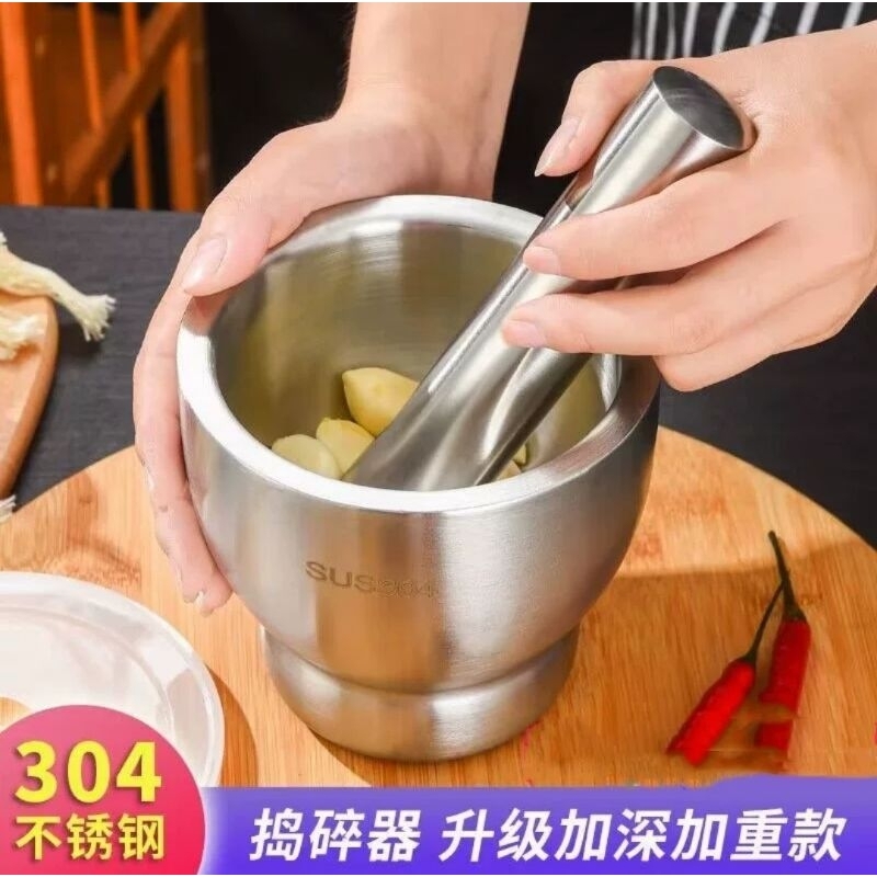 Jual Cobek Stainless Ulekan Stainles Mortar Pestle Stainless Set ...