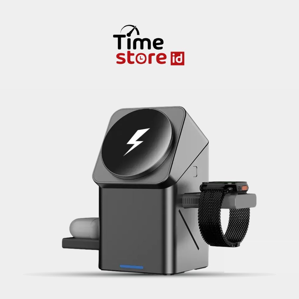 Jual Timestore-Aw7 powerbank magnetic wireless charging station fast charging | Shopee Indonesia