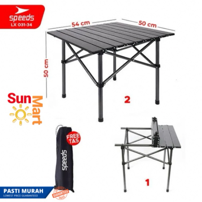 Jual SPEEDS Meja Lipat Outdoor Almunium Camping Portable Folding Picnic ...
