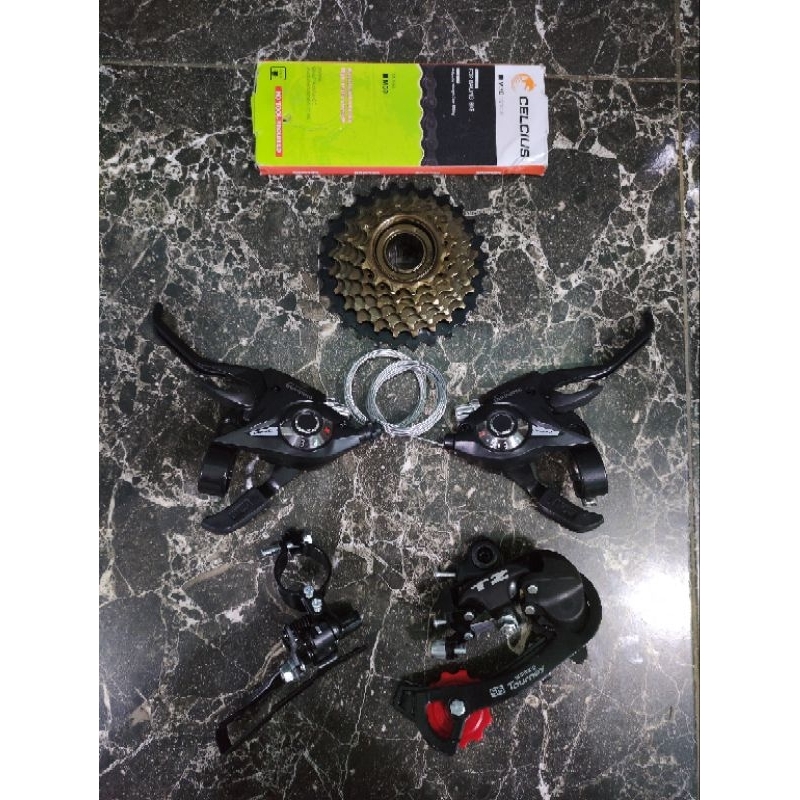 Jual Groupset Shimano 7 Speed 3 X 7 Speed TZ50 TY300 TX35 Murah Ulir ...