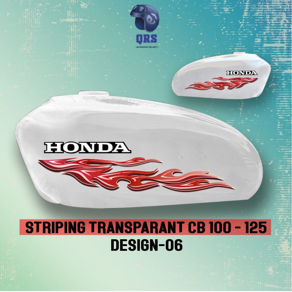 Jual STRIPING CB 100 VARIASI STIKER HONDA CB 125 TRANSPARAN MAXDECAL DS ...
