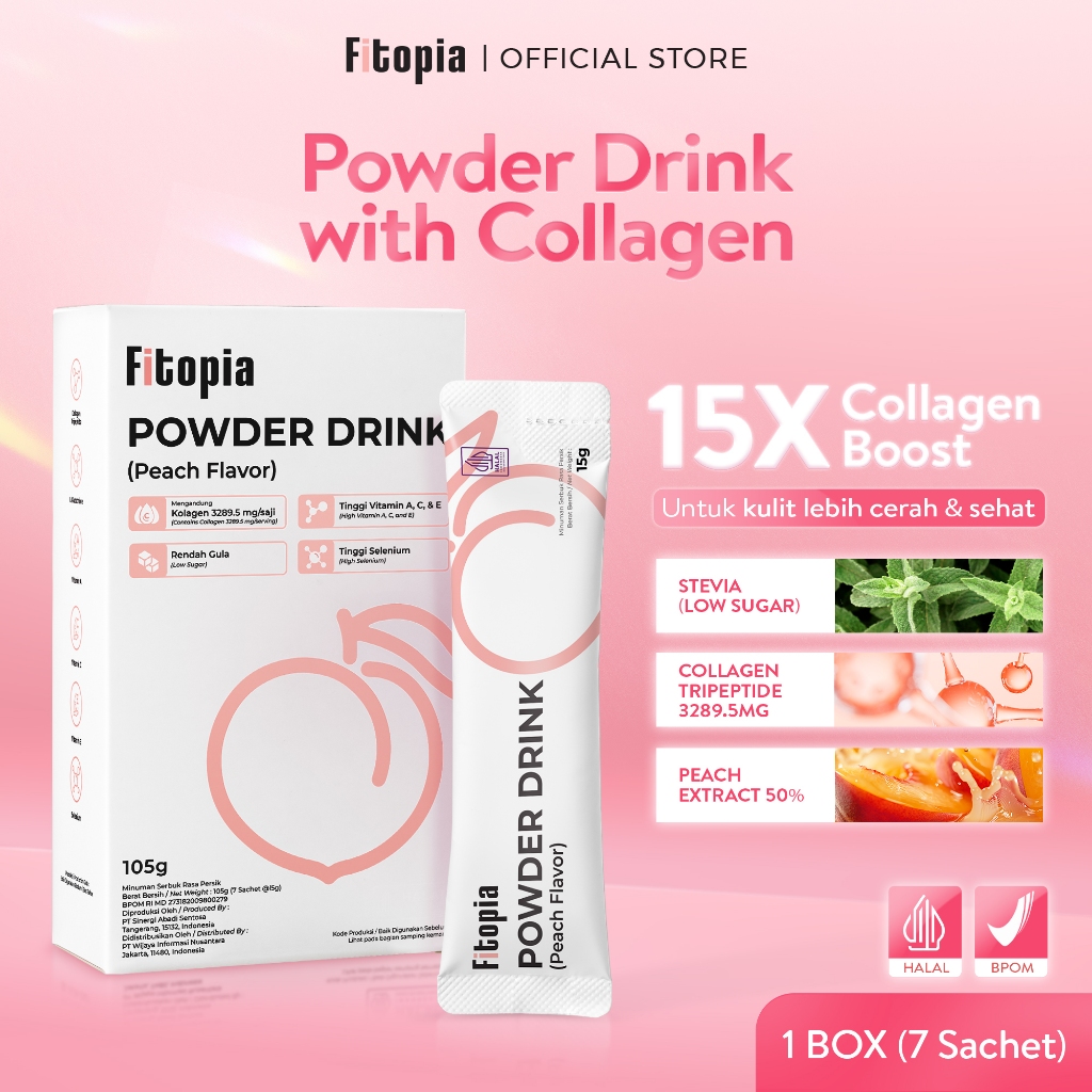 Jual Fitopia Powder Drink With Collagen Minuman Collagen Tripeptide dan ...
