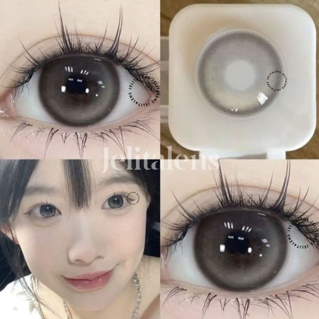 Jual J12 Softlens Abu-Abu Grey Premium Daily Look 14,5 MM Normal Minus ...