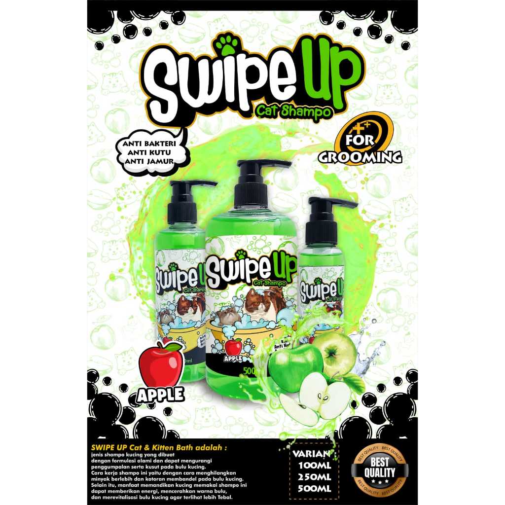 Jual [Conditioner kucing] Conditioner Swipe Up Anti Kutu Anti Jamur ...