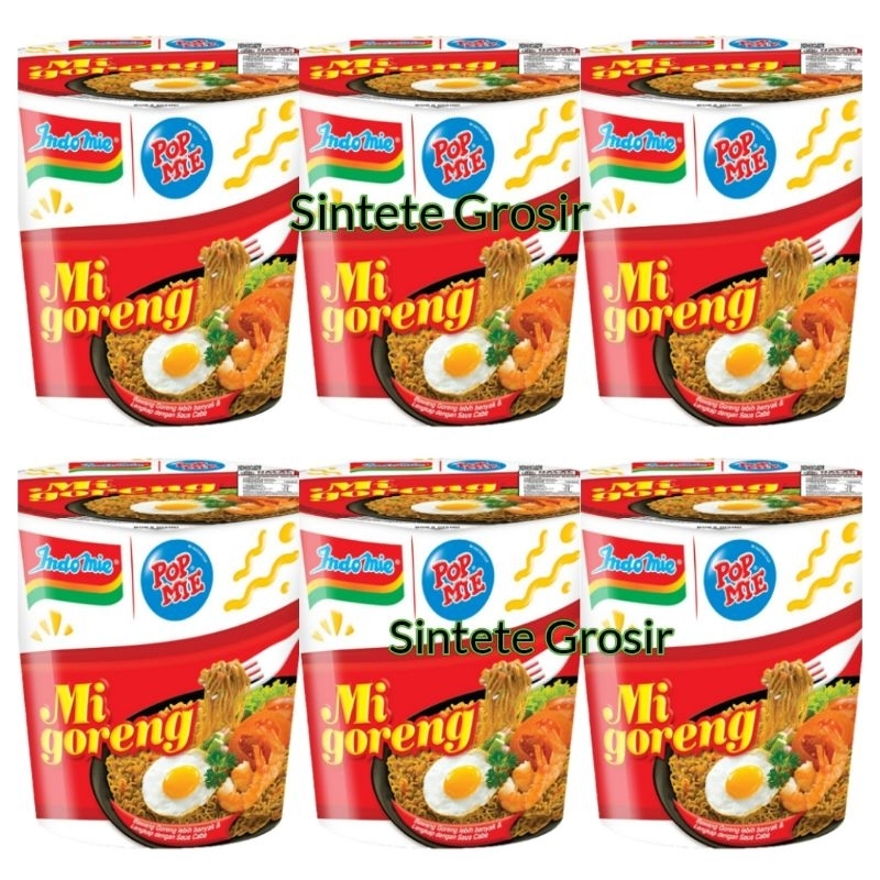 Jual Paket isi 6 Pcs - Pop Mie Goreng Rasa Indomie Goreng | Shopee ...