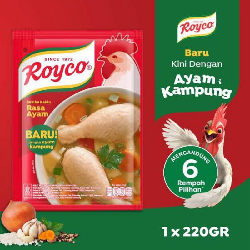 Jual royco ayam 220g / bumbu pelezat royco ayam 220 gram / Royco kaldu ...