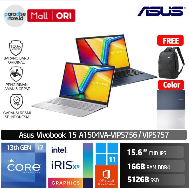 Jual Asus Vivobook 15 A1504VA VIPS757/Core i7-1355U/16GB/512GB SSD/15.6 ...
