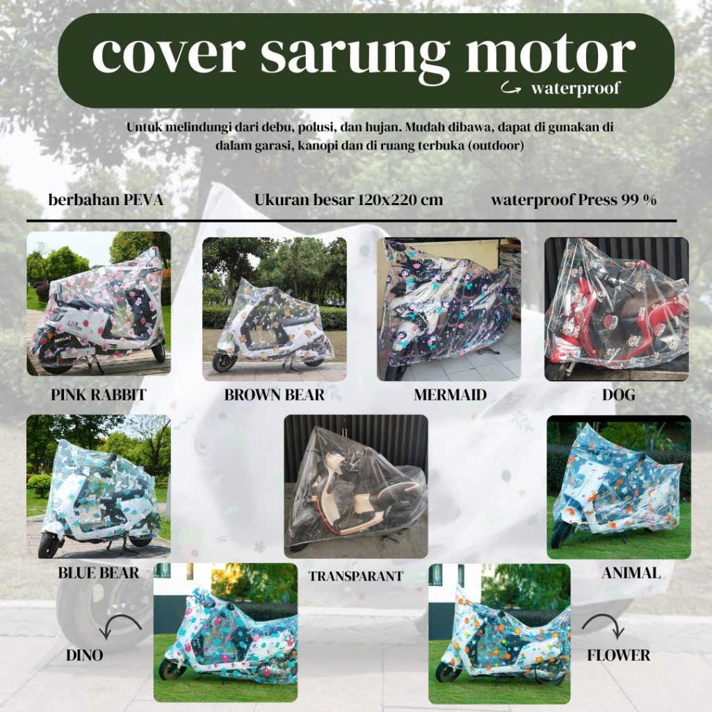 Jual Sarung Cover Motor Sarung Sepeda Listrik Penutup Motor Listrik ...