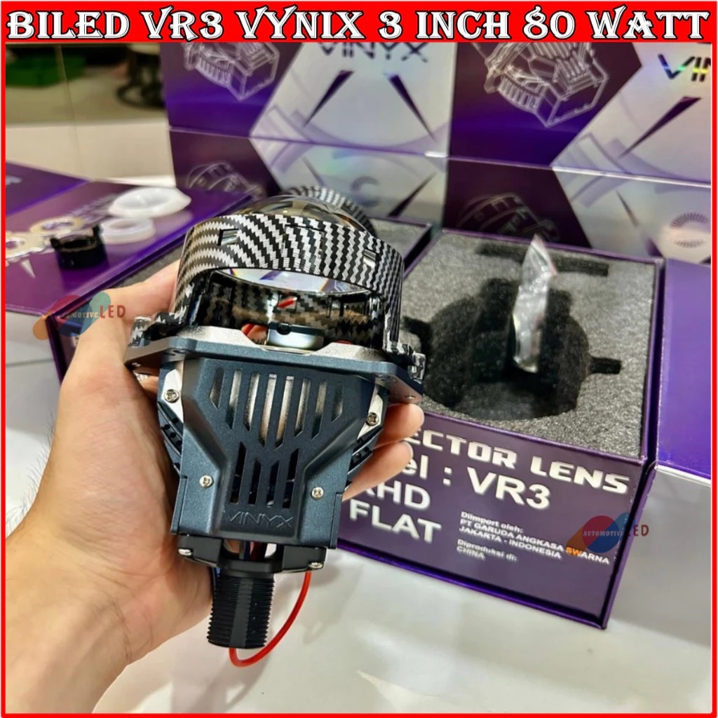 Jual LAMPU BIILLED VINYX VR3 DUAL PRIMS 3 INCHI PURPLE LENS PROJECTOR 3 ...