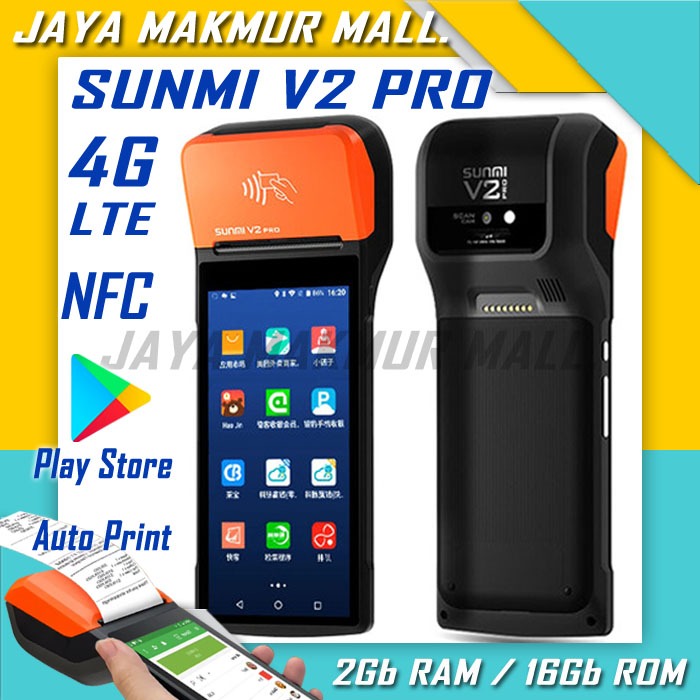 Jual SUNMI V2 Pro 2Gb Ram/16Gb Rom / V2 Upgrade 2Gb Ram/8Gb Rom Play Store | HP Mesin Kasir ...