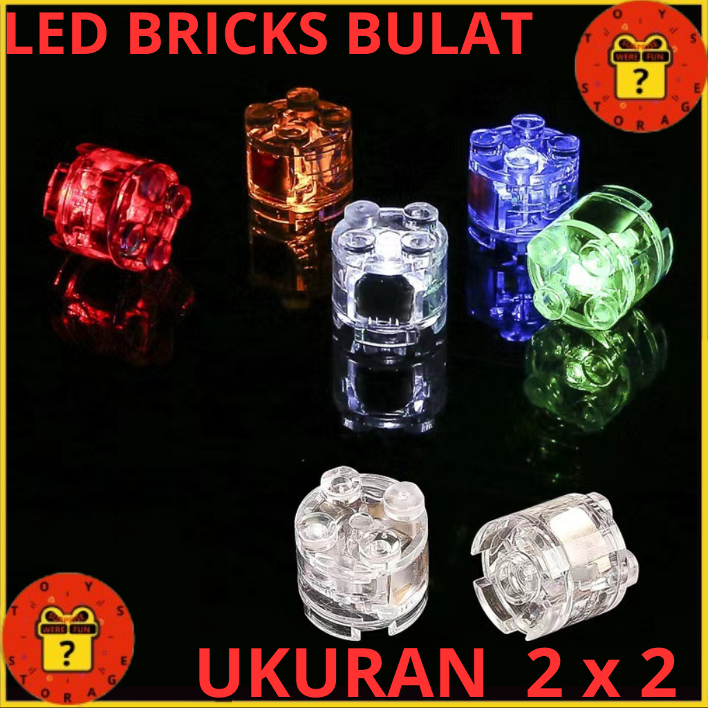 Jual LED BRICKS KOTAK 2x2 Include Battery Baterai LIGHT LED BRICK BALOK ...