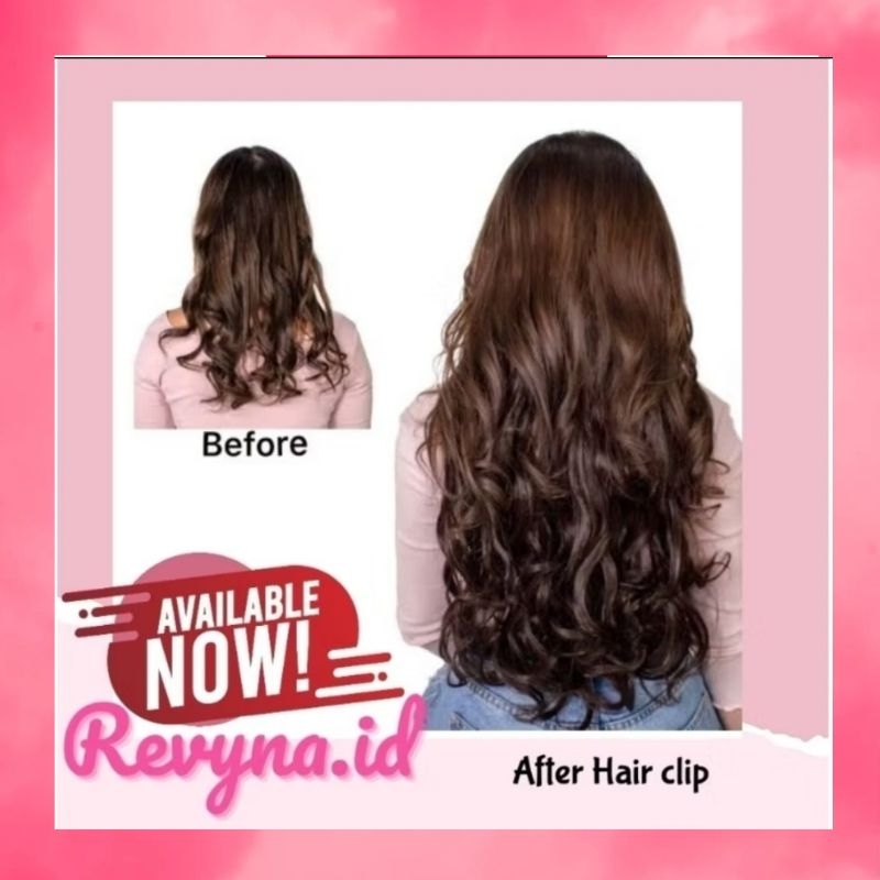 Jual Hair Clip Panjang Curly Wavy Halus Hairclip pemanjang rambut ...