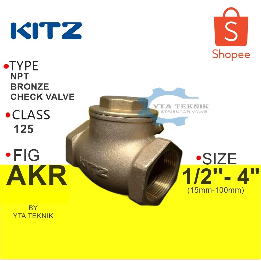 Jual 3" inch check valve kitz kuningan original | Shopee Indonesia