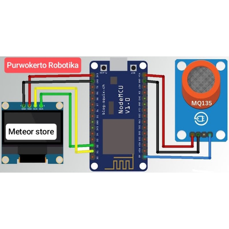 Jual Pemantauan Kualitas Udara Berbasis IoT dengan ESP8266 & Sensor Kualitas Udara (MQ135 ...