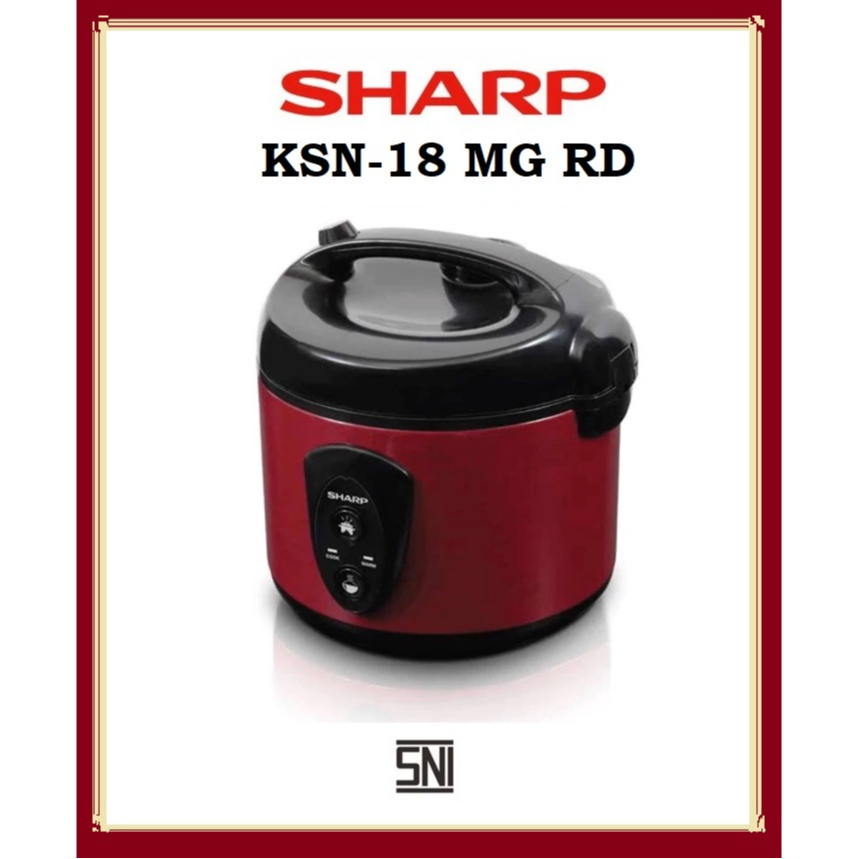 Jual MAGIC COM SHARP KSN-18 RICE COOKER 1,8 LITER Merah | Shopee Indonesia