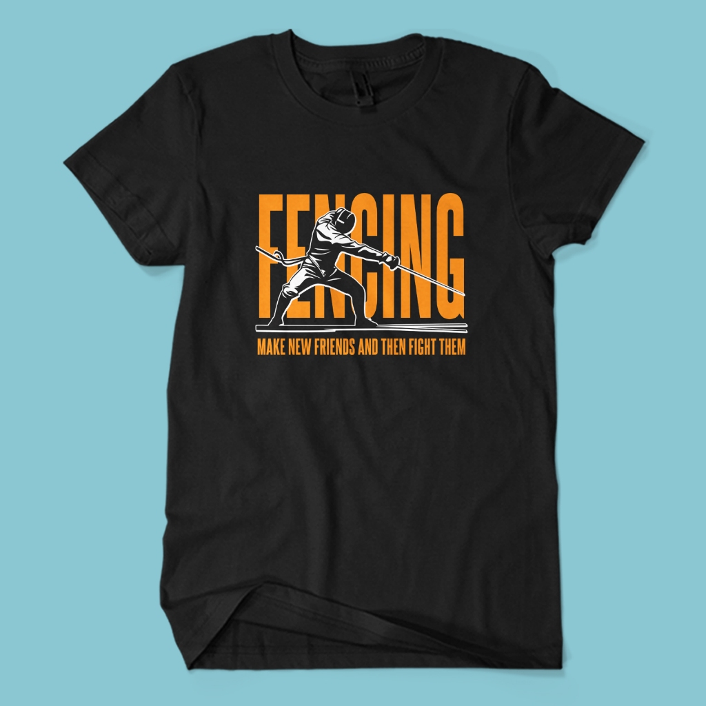 Jual Kaos Distro Premium FENCING FIGHT THEM - Baju Hobi Olahraga Sport ...