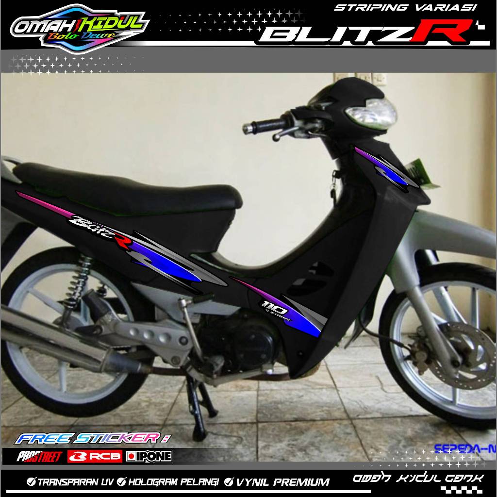 Jual STRIPING VARIASI KAWASAKI BLITZ R/ STICKER LIST MOTOR KAWASAKI ...