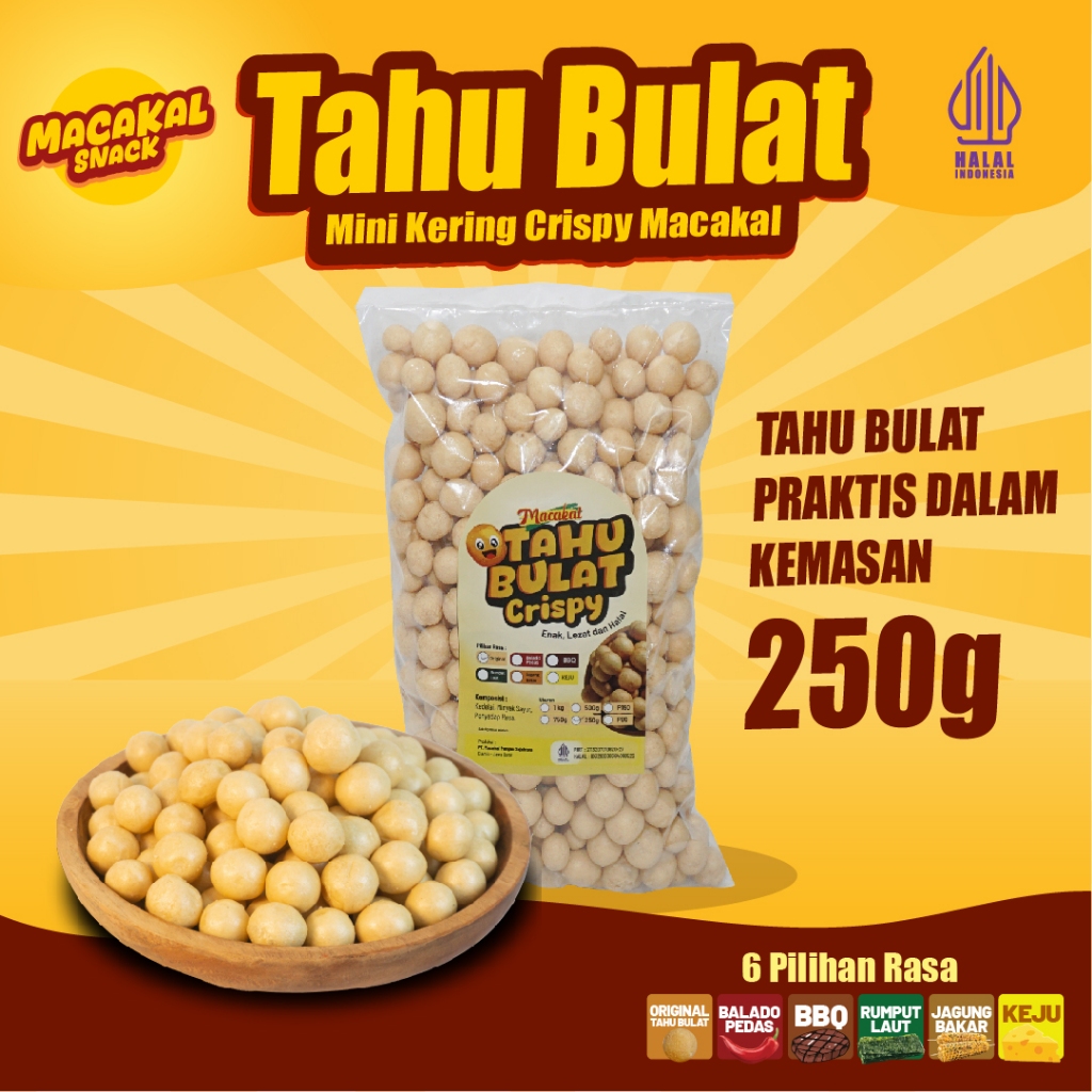 Jual Macakal - Tahu Bulat Mini Kering Crispy 250g I Tahu Renyah Khas Ciamis Tanpa Di Goreng Lagi ...