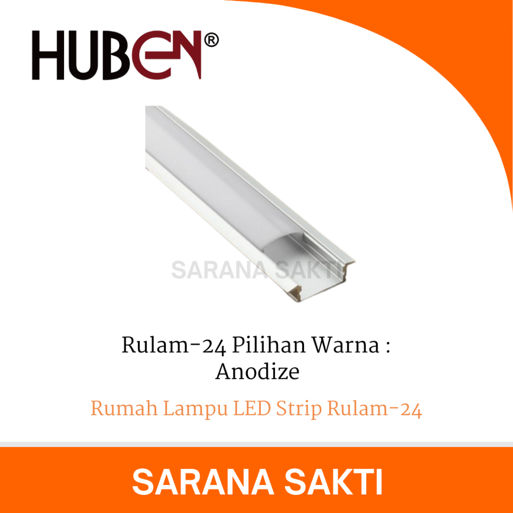 Jual List Lampu RULAM-24 Anodize HUBEN | Cover Casing Rumah Lampu ...
