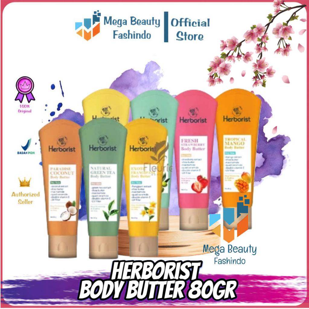 Jual Herborist Body Butter 80gr Tube | Herboris Body Butter With Shea ...