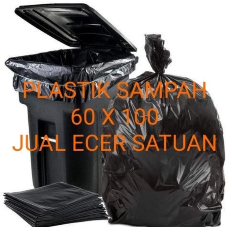 Jual Kantong Plastik Sampah ECER SATUAN Uk 60 x 100 cm Trash Bag, bisa ...