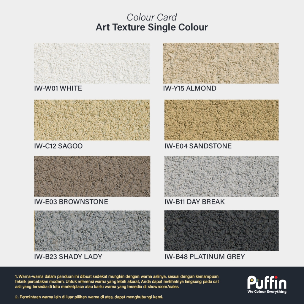 Jual Cat Tembok Texture Puffin Texture Exterior Interior | Shopee Indonesia