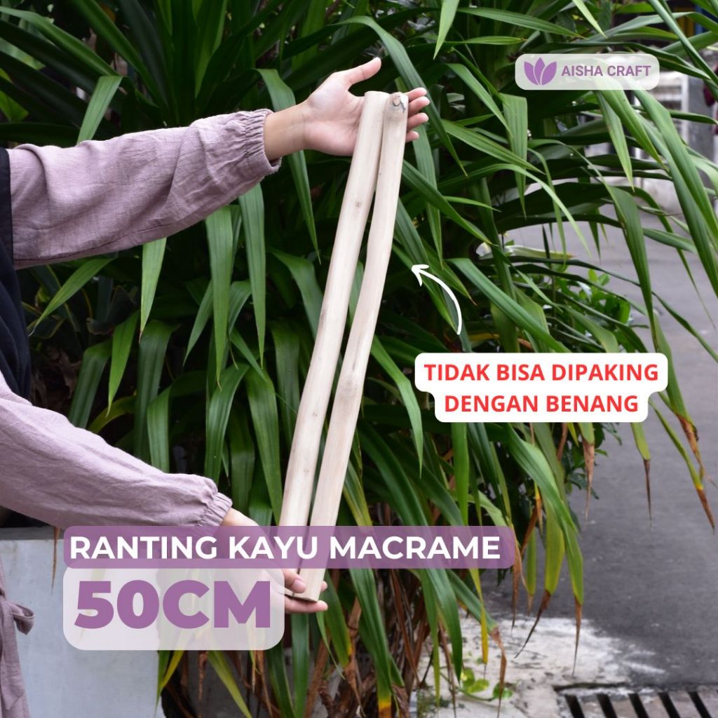 Jual Ranting kayu Macrame Panjang 50CM Diameter 3CM TIDAK BISA ...