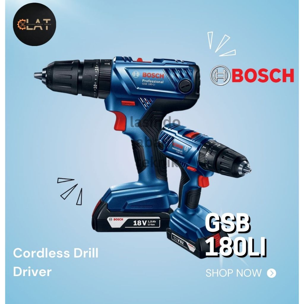 Jual bor cordless Bosch GSB 180 LI cordless drill Bosch GSB180LI ...