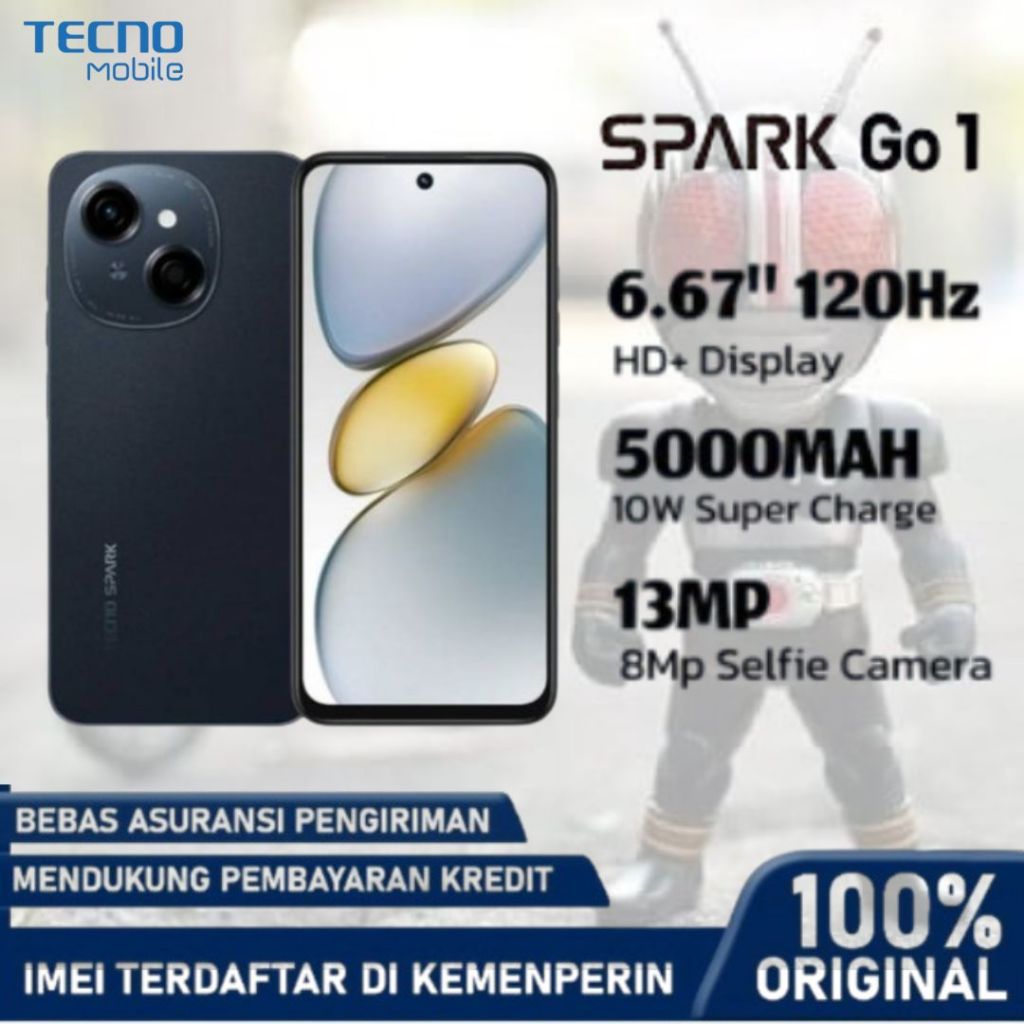 Jual TECHNO SPARK GO 1 ORIGINAL GARANSI RESMI | Shopee Indonesia