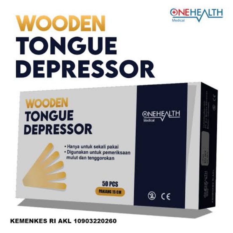 Jual Tongue Spatel Kayu / Sudip Lidah - Onehealth (Perbox isi 50 pcs ...