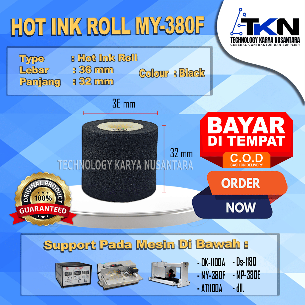 Jual Hot Ink Roll Tinta Expired MY-380 Ukuran 36mm X 32mm | Shopee Indonesia