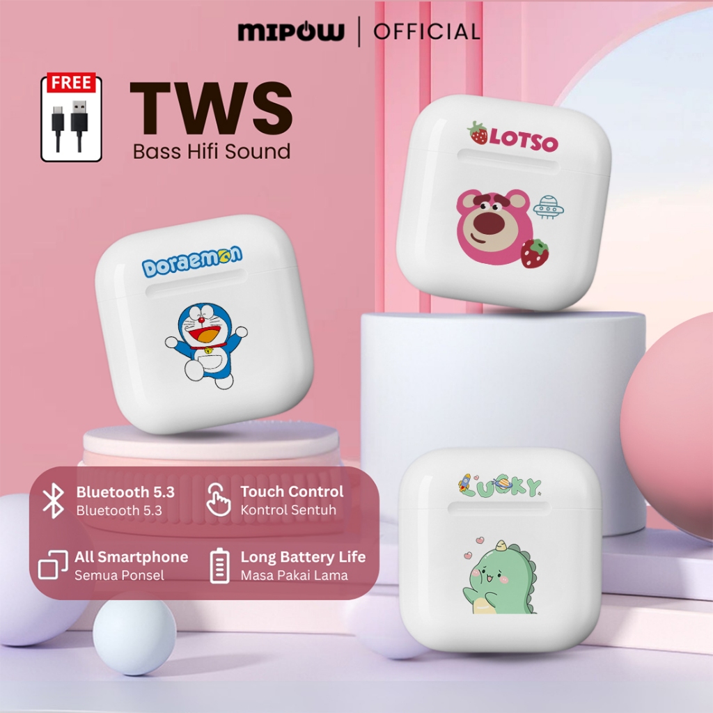 Jual Mipow TWS Pro 4 Headset Bluetooth Karakter True Wireless Earphone ...
