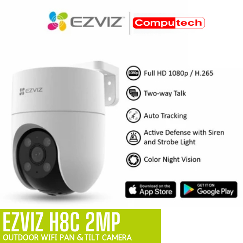 Jual Ezviz H8C 2MP 1080P & H8C 4MP 2K Outdoor Smart Pan Tilt Wifi ...