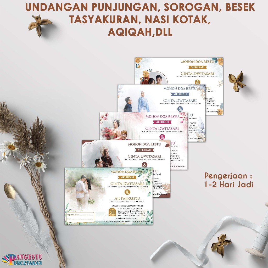Jual CETAK UNDANGAN PERNIKAHAN & KHITANAN, UNDANGAN BESEK,UNDANGAN ...