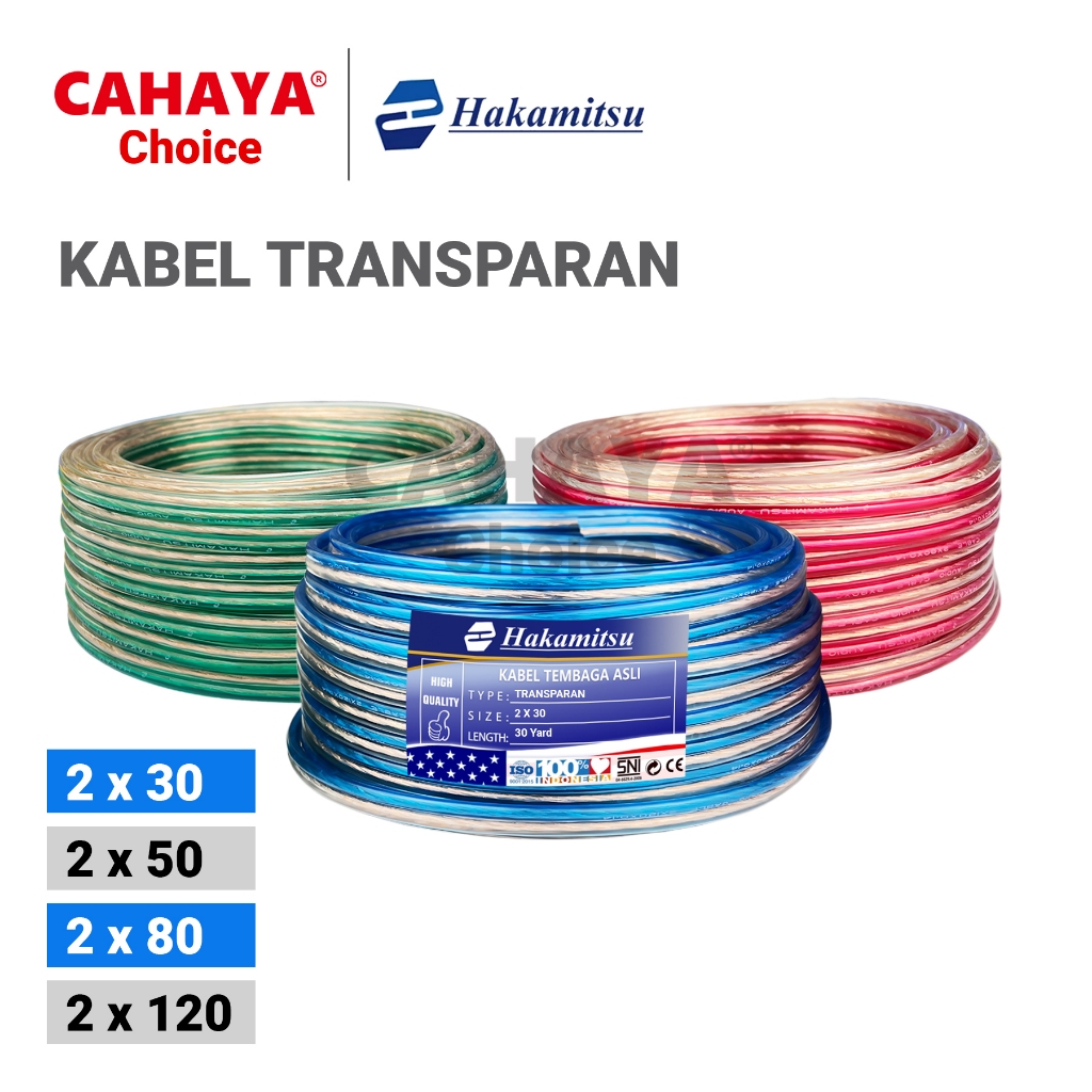 Jual CAHAYA - Kabel Listrik Transparan Hakamitsu / Kabel Audio ...